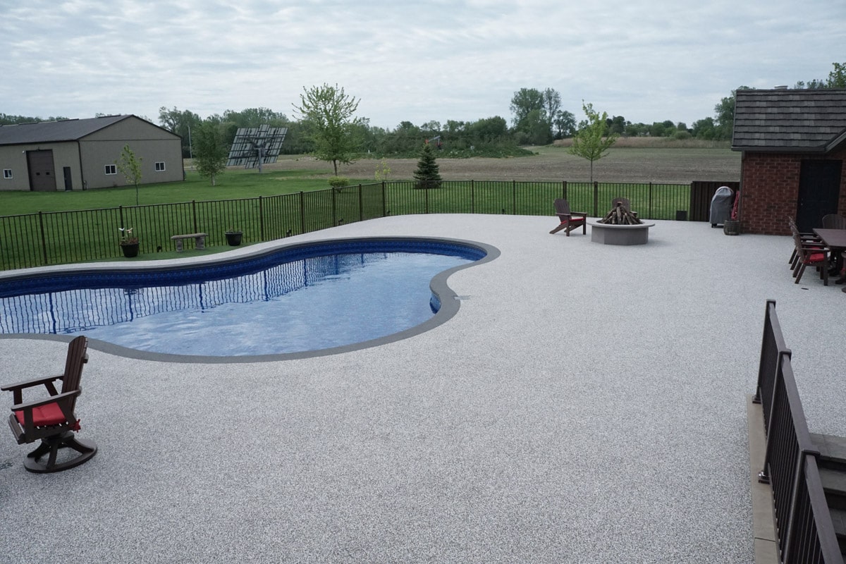 Rubaroc Rubber Pool Decks - Tulsa Concrete Contractors